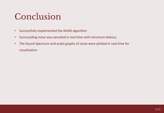 Active Noise Cancellation | PPTX