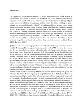 Does Utilization of Antenatal Care Reduces Reproductive Risk? A Case ...