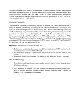 Does Utilization of Antenatal Care Reduces Reproductive Risk? A Case ...