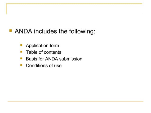 Anda | PPT | Pharmaceutical Industry | Industries