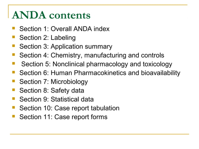 Anda | PPT | Pharmaceutical Industry | Industries