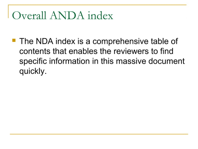 Anda | PPT | Pharmaceutical Industry | Industries