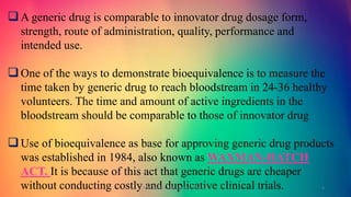 ABBREVIATED NEW DRUG APPLICATION (ANDA),INVESTICATION OF MEDICINAL ...