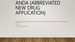 Anda | PPTX | Pharmaceutical Industry | Industries