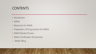 Anda | PPTX | Pharmaceutical Industry | Industries