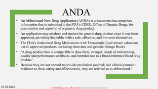 Abbreviated New Drug Application (ANDA) | PPTX