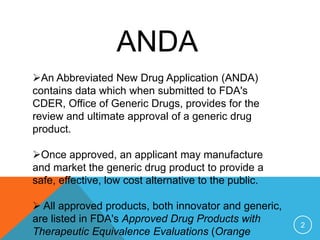 ANDA Filling Process | PPT