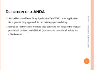 NDA and Anda m pharmacy notes scop satara | PPT