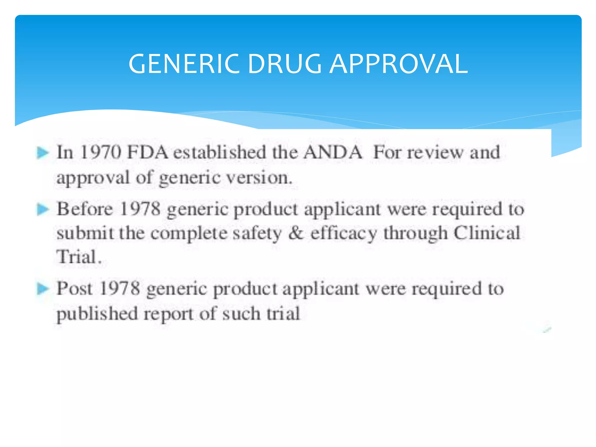 Anda for generic drugs in Regulatory affairs | PPTX