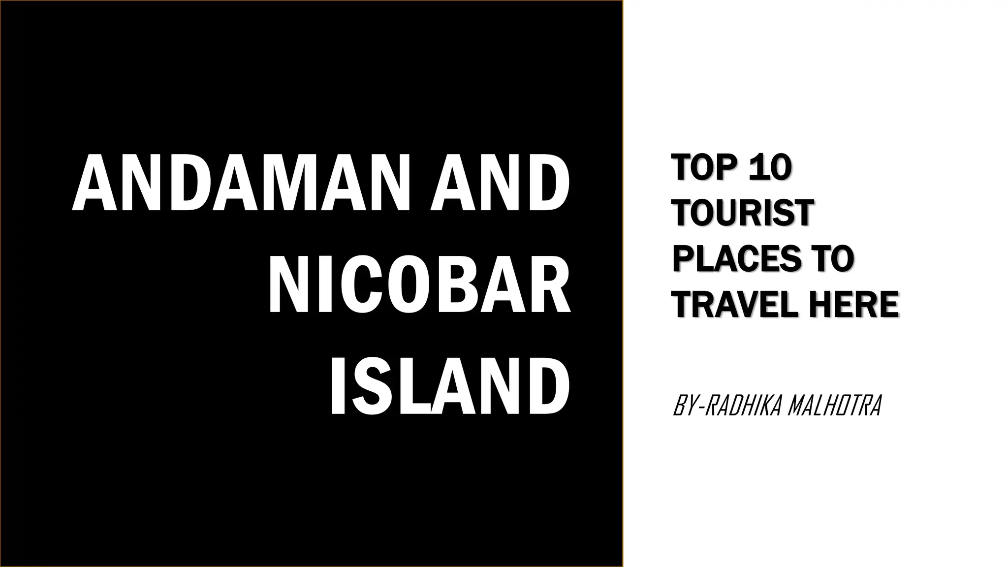 Andaman and Nicobar island powerpoint presentation | PDF