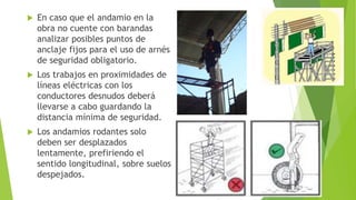 TIPOS DE ANDAMIOS Y ARMADO Y PARTES CARACTERISTICAS | PDF