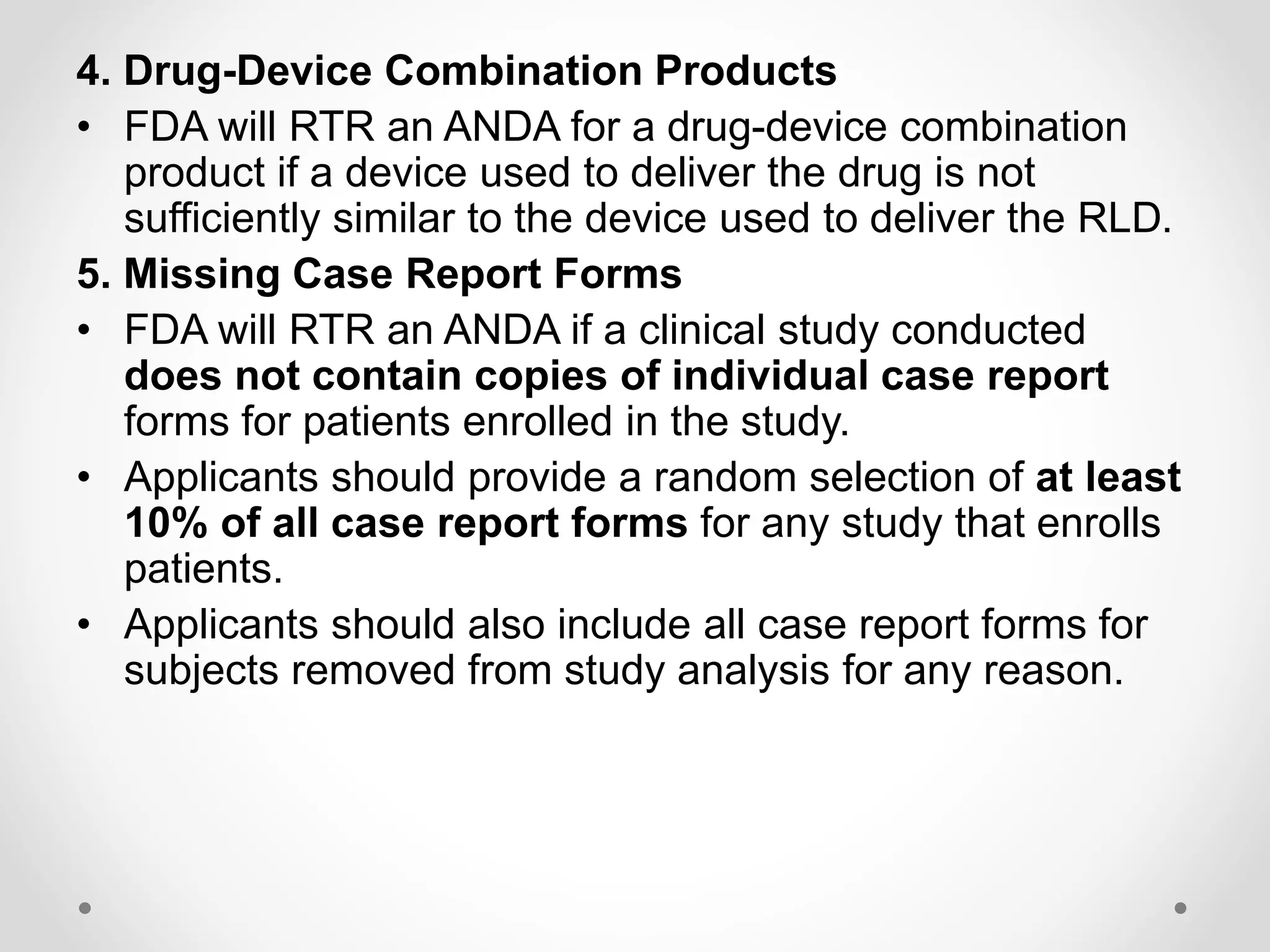 Anda submissions – refuse to-receive standards | PPTX