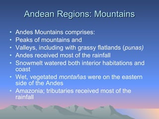 Andean America | PPT
