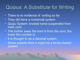 Andean America: Land of the Inca | PPT