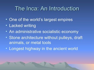 Andean America: Land of the Inca | PPT