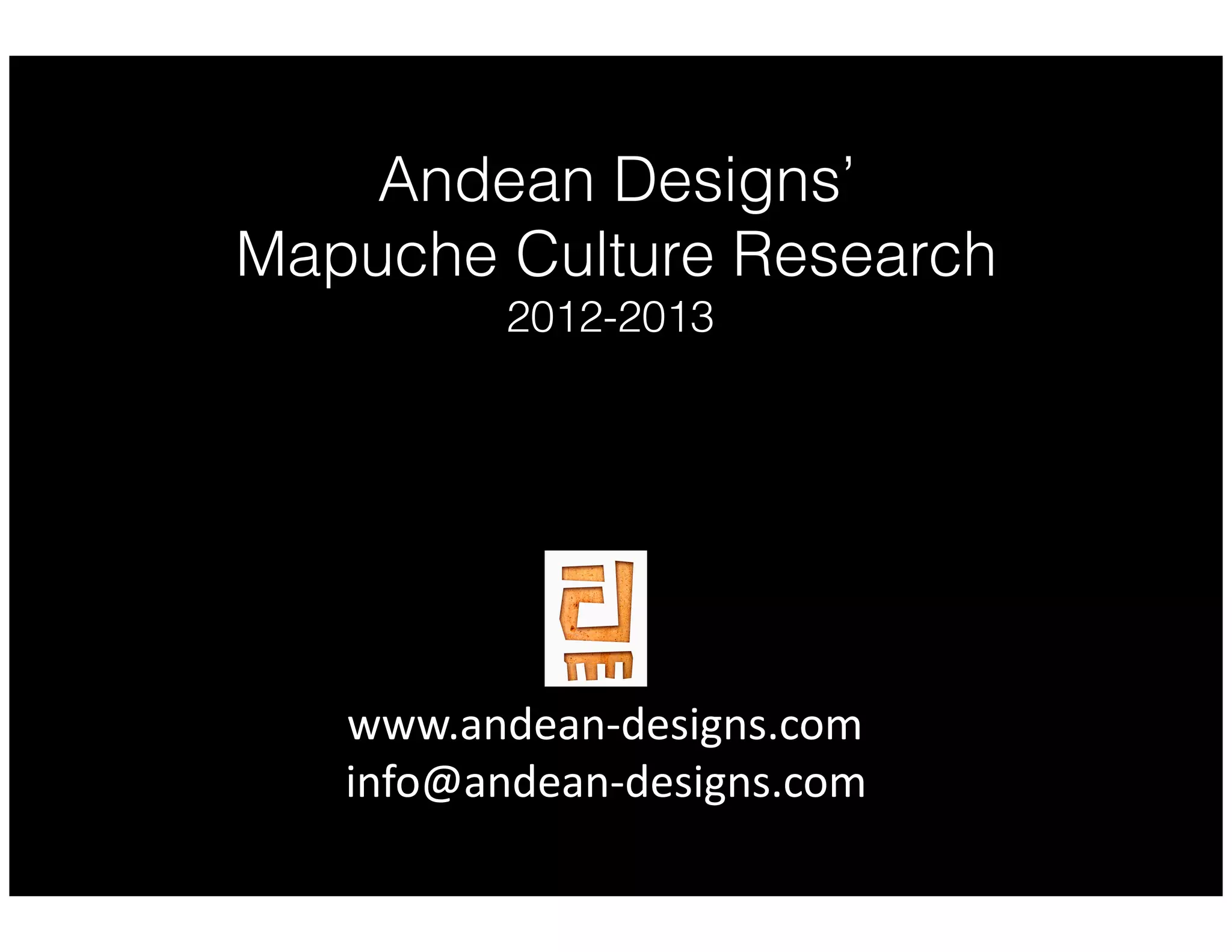 Andean Designs Mapuche investigación 2012 2013 | PDF