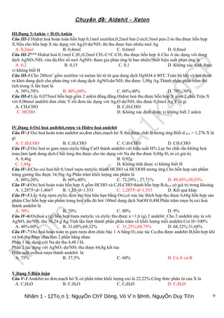 Andehit+xeton(co dap an) | PDF