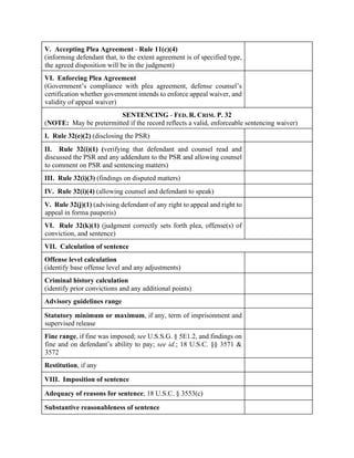 Anders Checklists for Federal Rule 11 Pleas | PDF