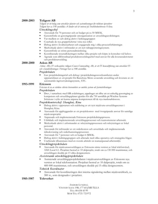 CV Anders Lundell Svenska | PDF