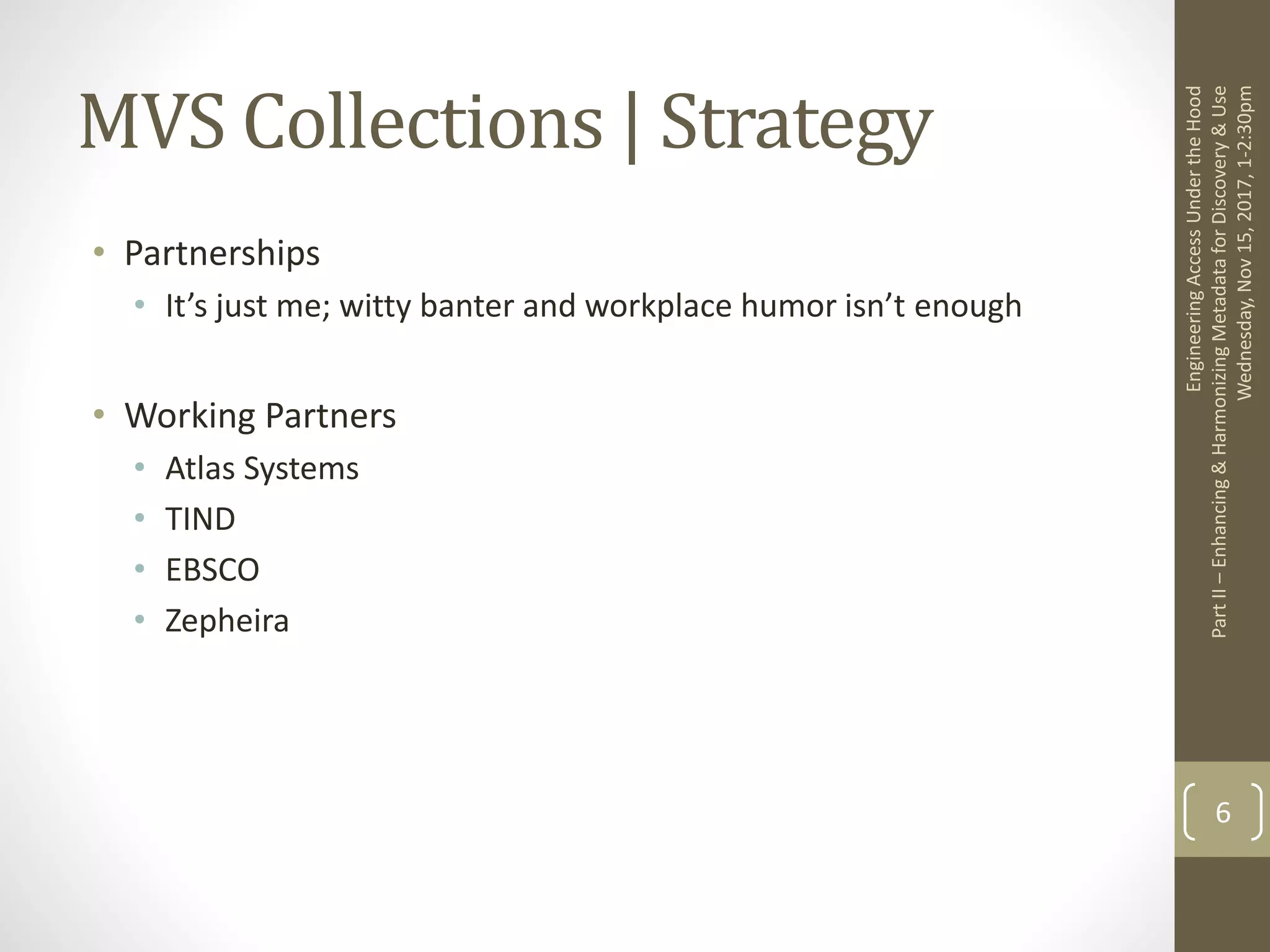 Anderson Conglomerating and Collocating Collections | PPT