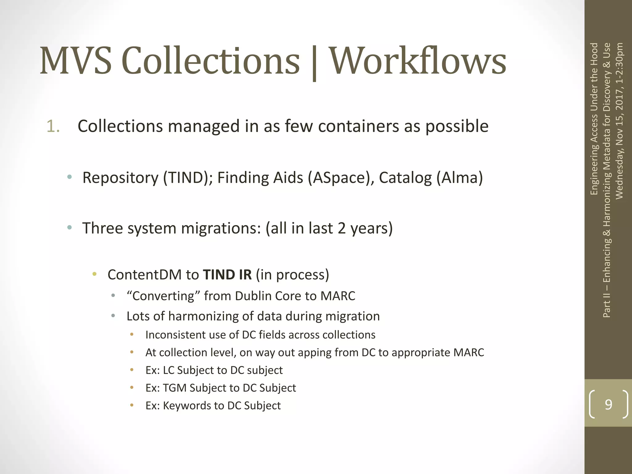 Anderson Conglomerating and Collocating Collections | PPT