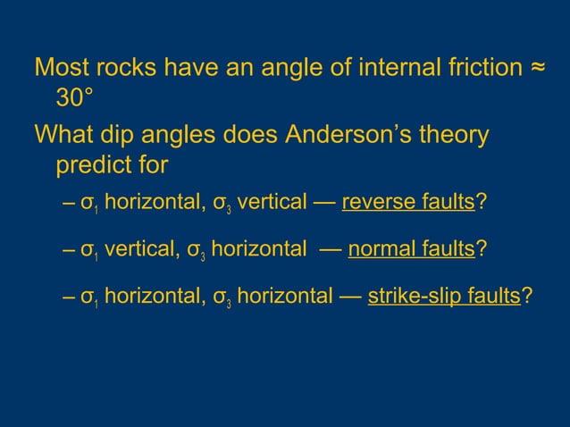 Anderson s-theory-of-faulting (1) | PPT | Geography | Science