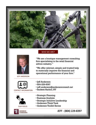 Anderson Consulting - RETAIL ADVICE R.O.I. OPERATING MODEL | PDF