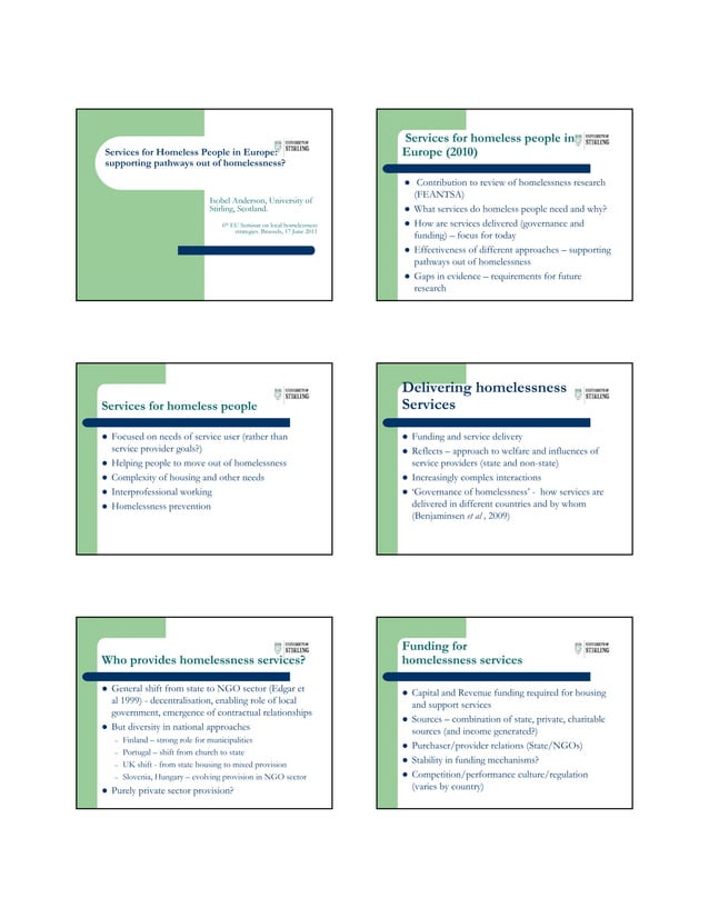 A European overview of different models of homeless service provision ...