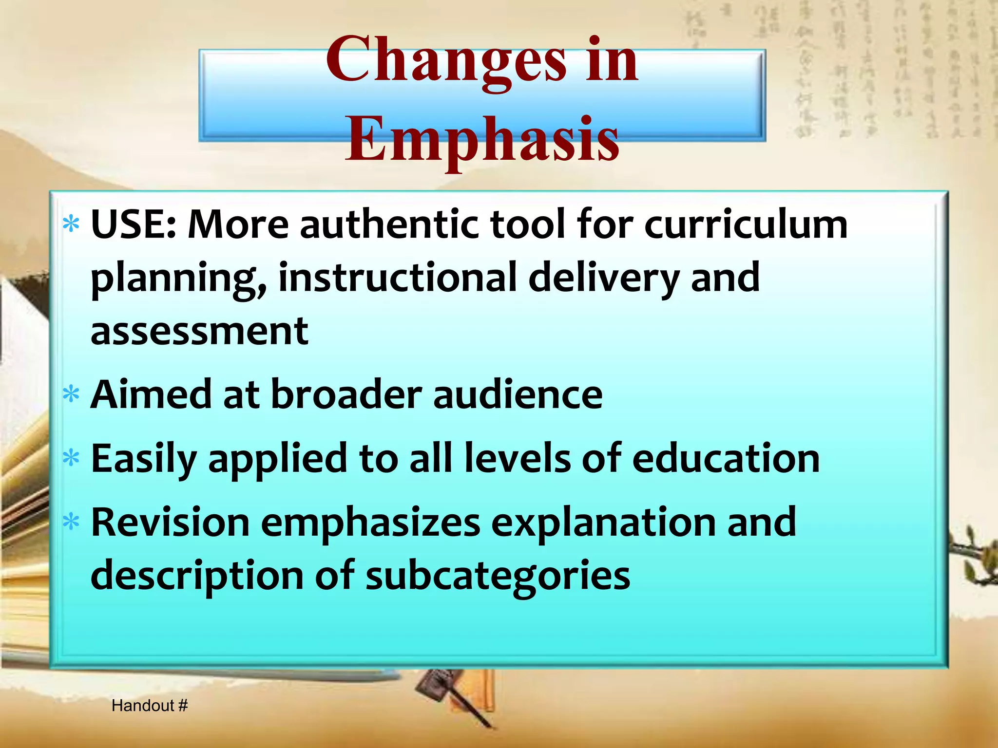 Anderson taxonomy | PPTX