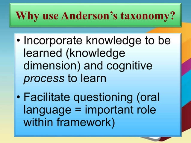 Anderson taxonomy | PPTX | Internet for Beginners | Internet