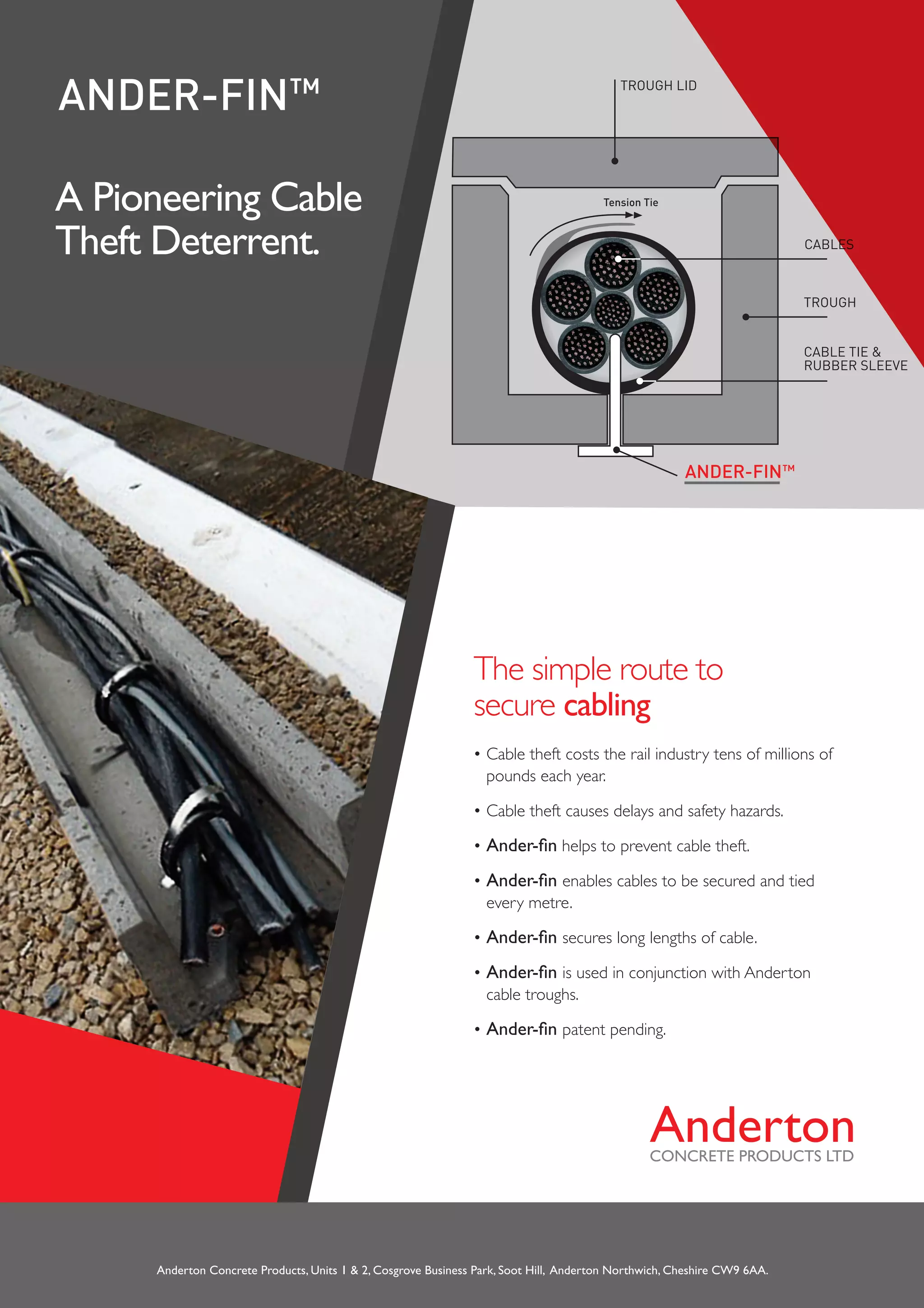 Anderton Ander-Fin Cable Theft Deterrent - Brochure | PDF
