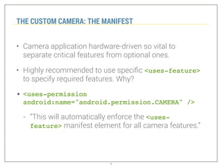 Building a Custom Camera Application in Android | PPT