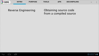AnDevCon: Android Reverse Engineering | PPT