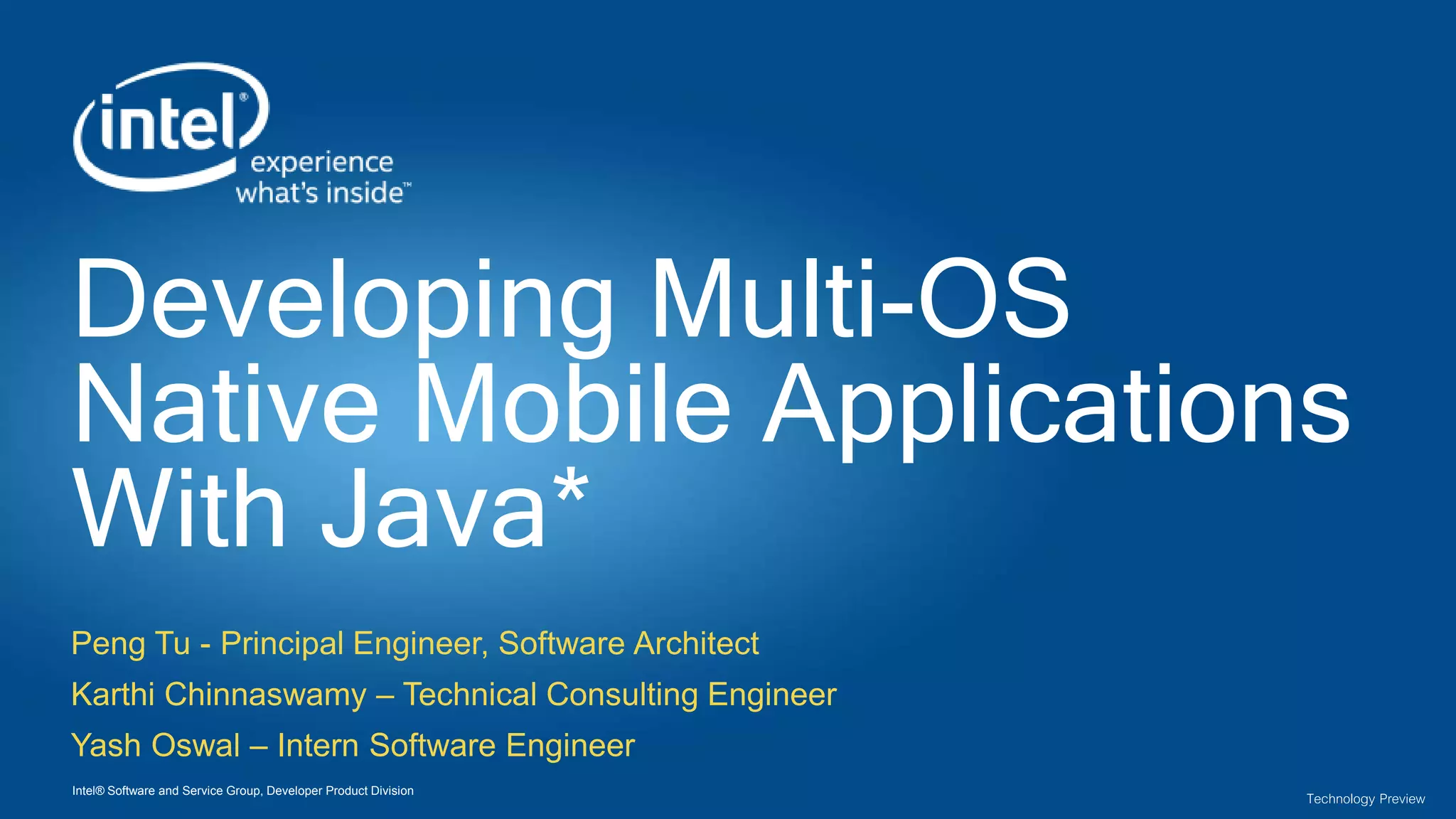 Multi-OS Engine Technology Overview | PPT
