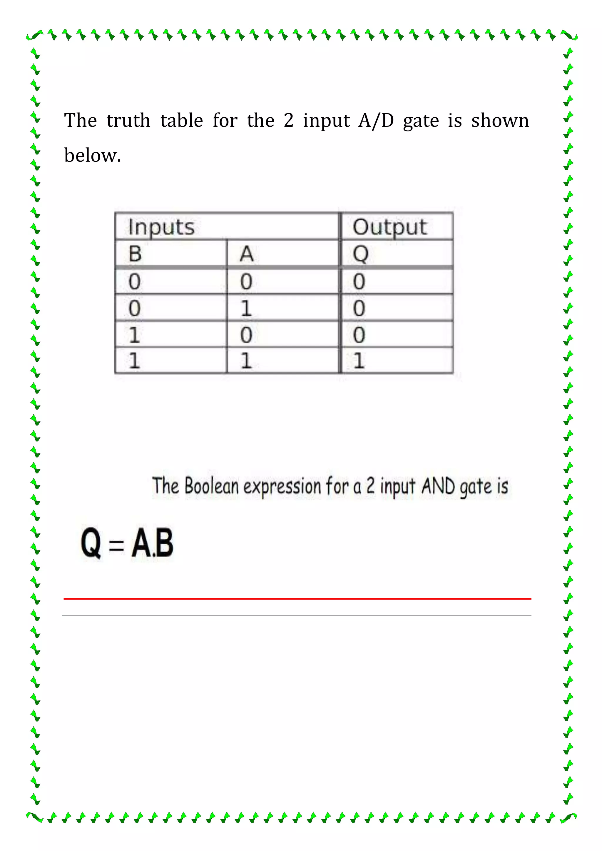 And gate | DOCX | Computing | Technology & Computing