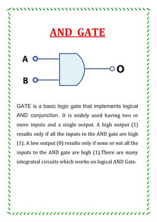 And gate | DOCX | Computing | Technology & Computing