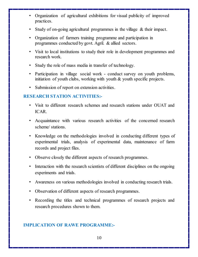 RAWE REPORT 2018-2019 . BY Anubhav Biswal | DOCX