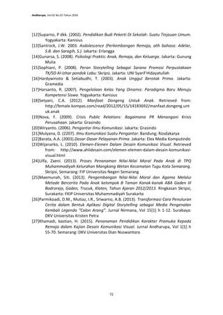 PENANAMAN NILAI DAN MORAL PADA ANAK SEKOLAH DASAR DENGAN PENDEKATAN STORYTELLING MELALUI MEDIA ...