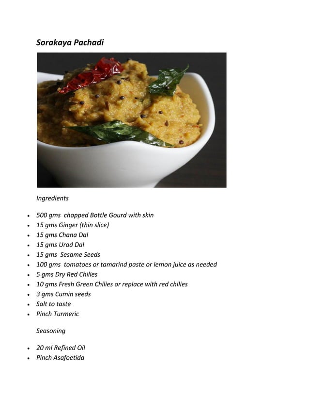 Andhra food recipes | PDF | Cooking | Food & Drink