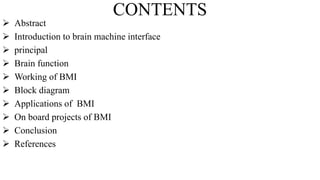 Brain machine interface | PPTX