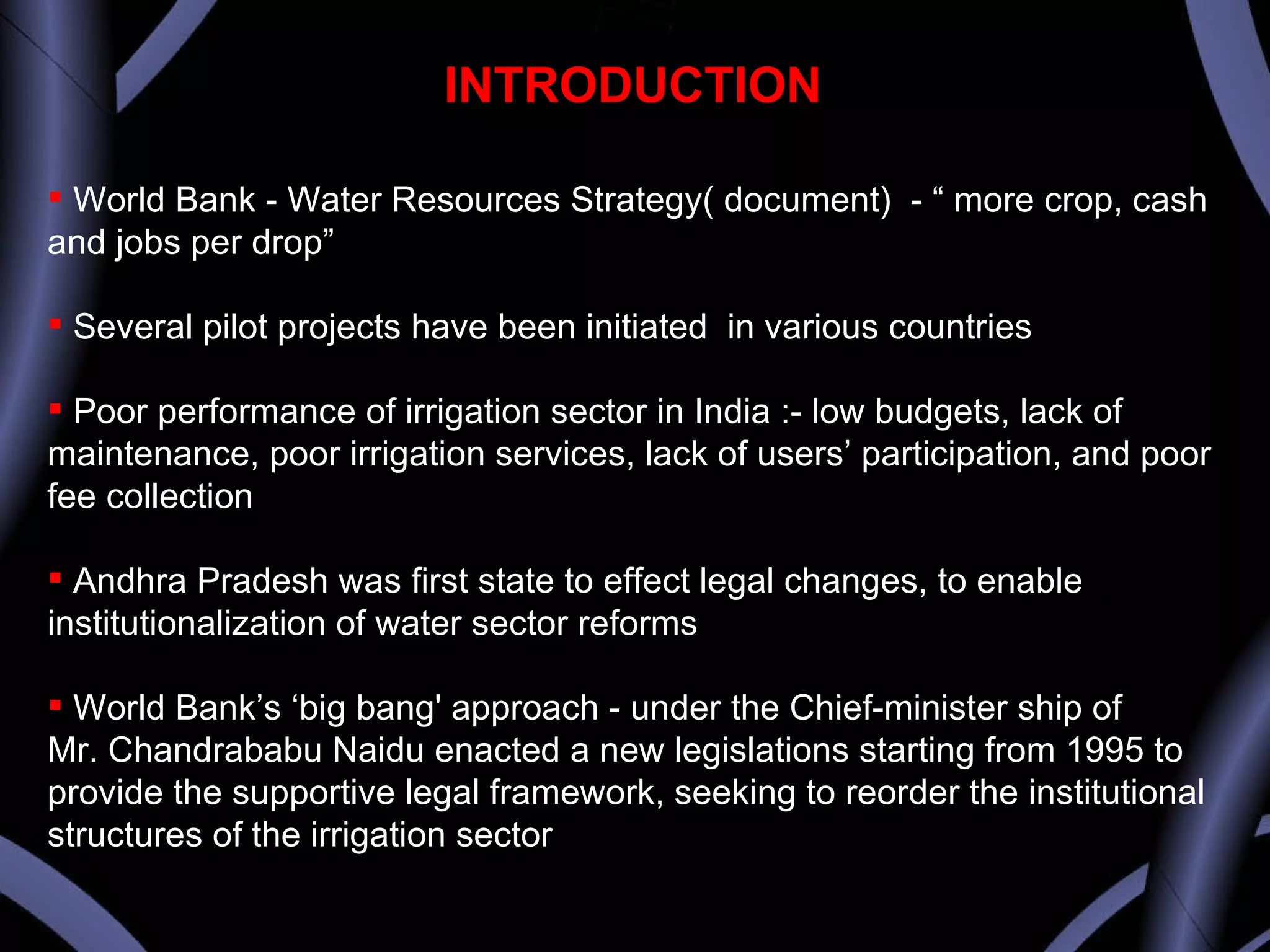 World Bank Water project for Andhra Pradesh | PPT