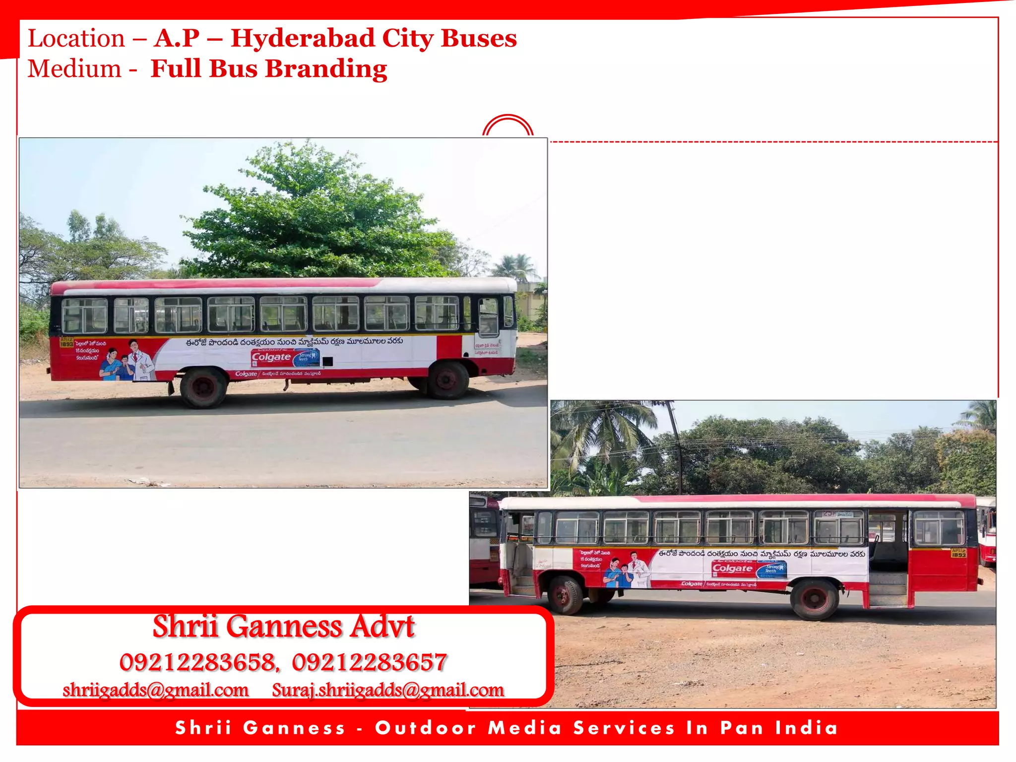 Andhra pradesh Transit Bus Buses Advertising Advertisement Branding ...