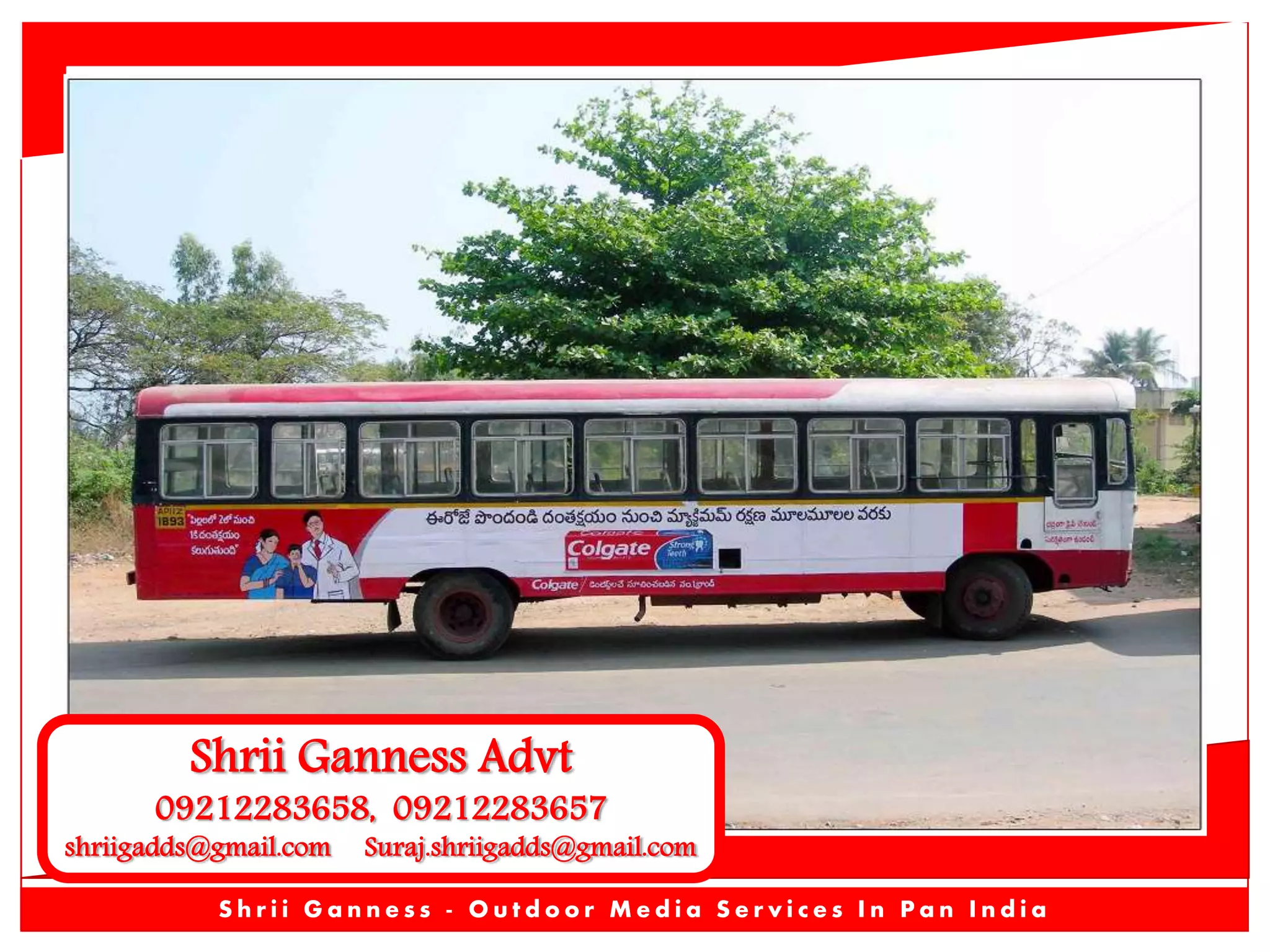 Andhra pradesh Transit Bus Buses Advertising Advertisement Branding ...