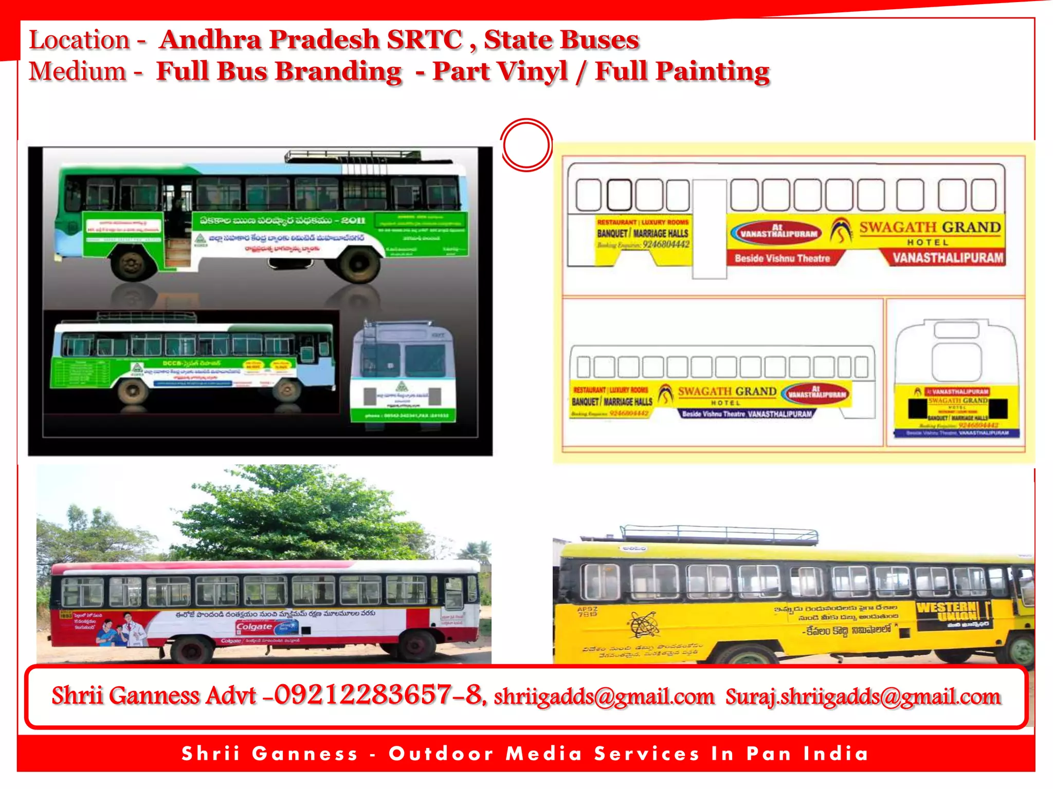 Andhra pradesh Transit Bus Buses Advertising Advertisement Branding ...