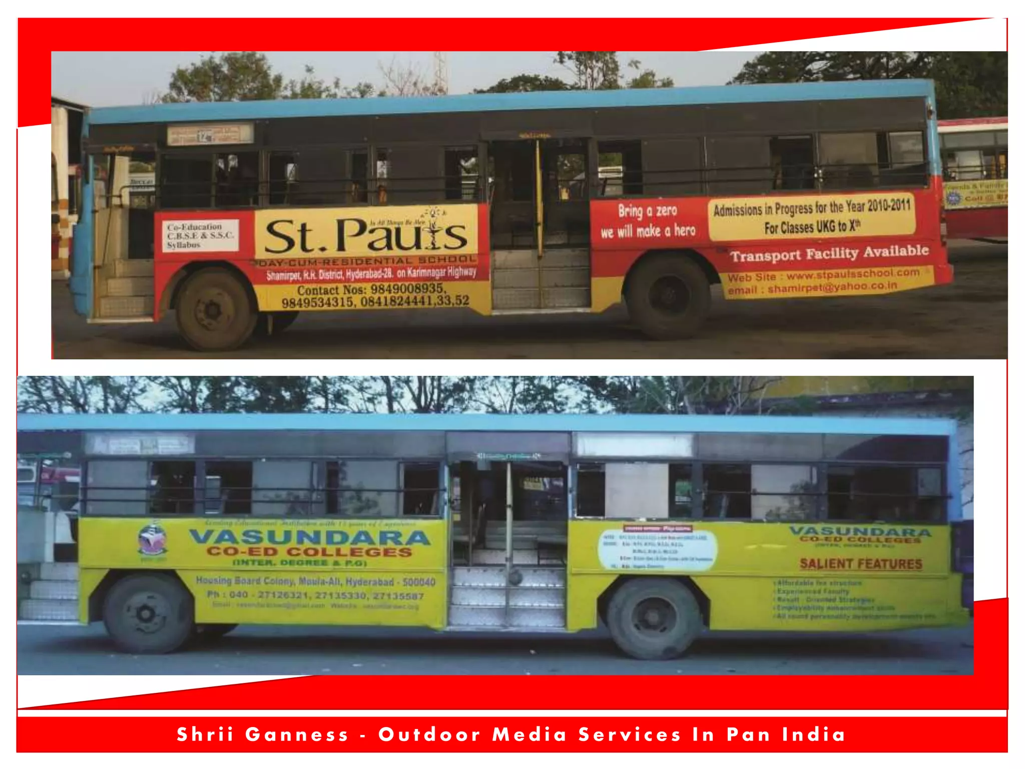 Andhra pradesh Transit Bus Buses Advertising Advertisement Branding ...
