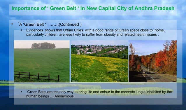Andhra pradesh new capital city development Vision for Green belts | PPT