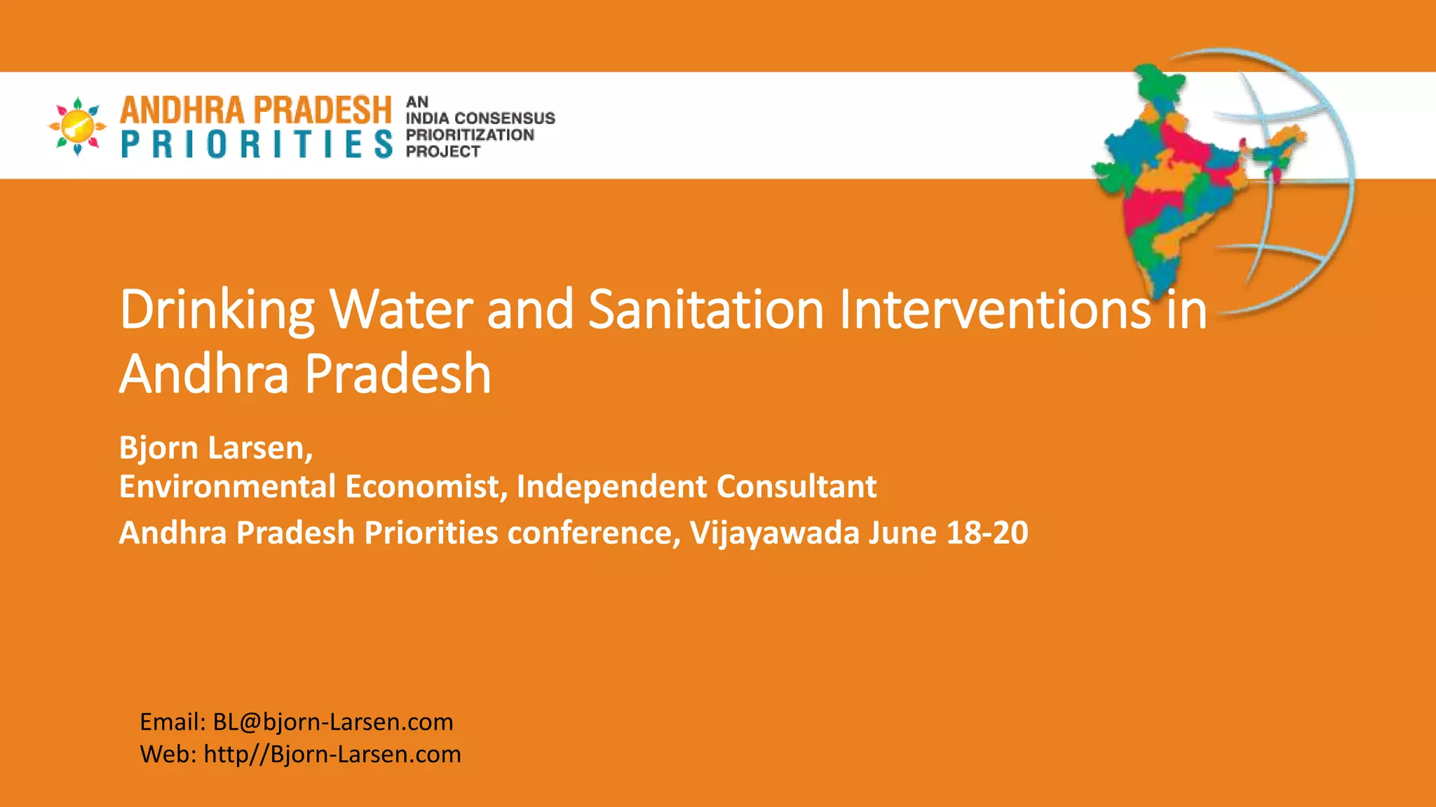 Andhra Pradesh Priorities: Water & Sanitation - Larsen | PPTX
