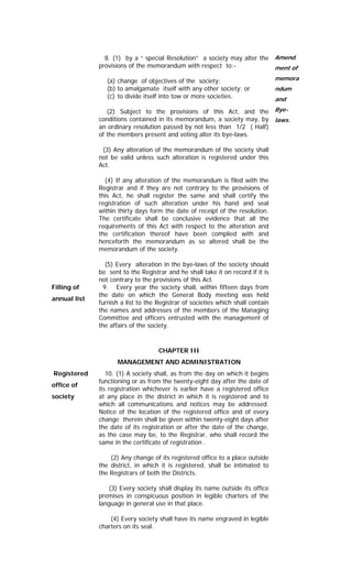 Andhra Pradesh Societies Registration Act 2001 | PDF