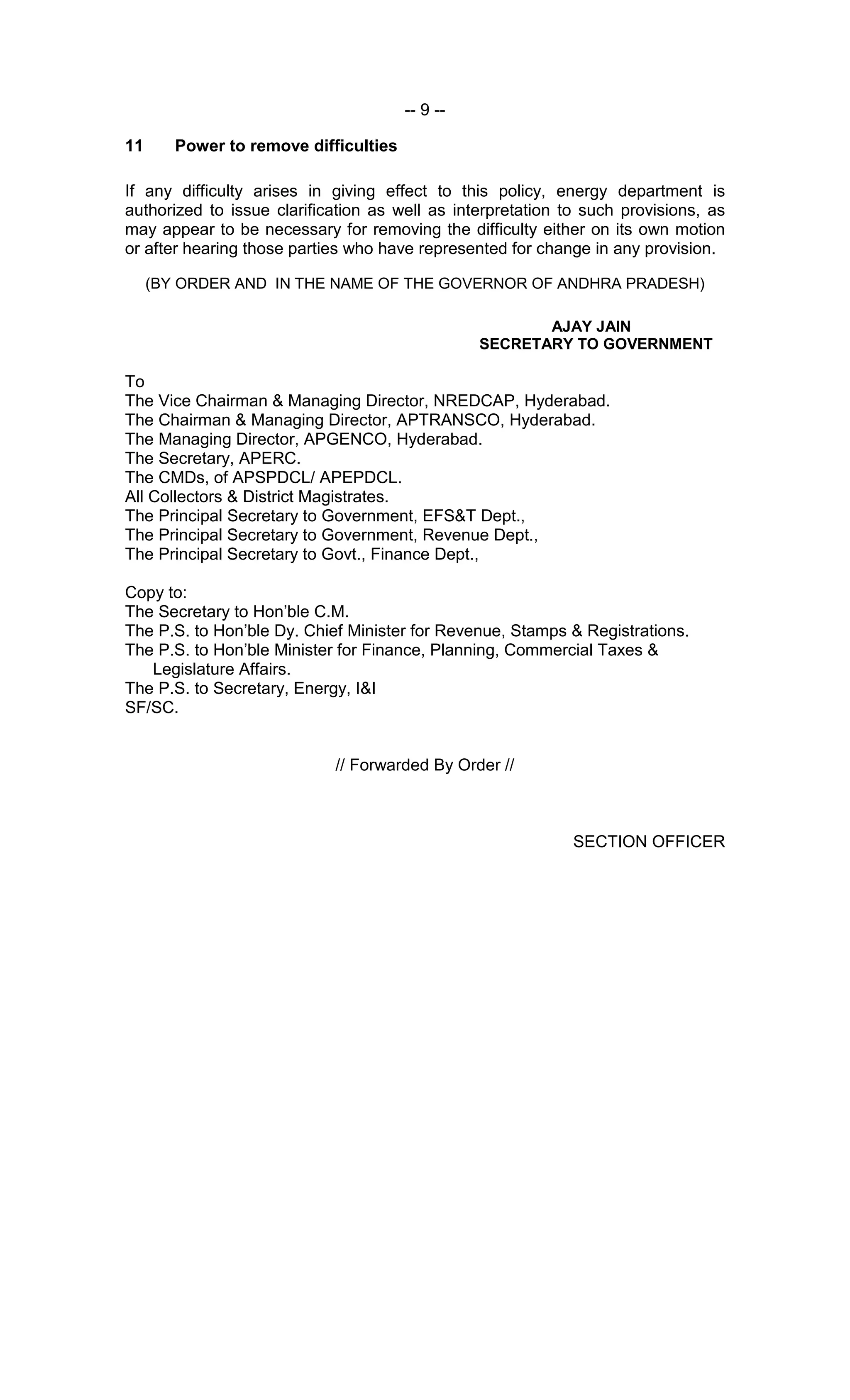 Andhra pradesh solar policy 2015 | PDF