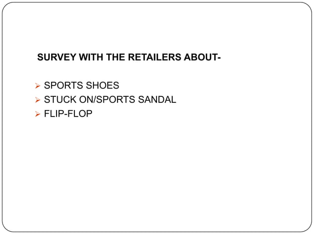 sports shoe survey | PPT